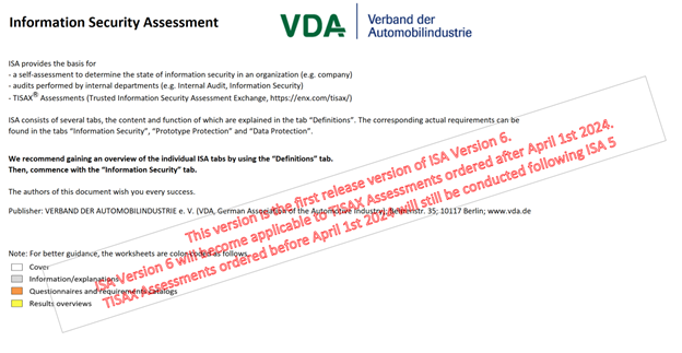 ISA Version 6 Now Available · ENX Portal